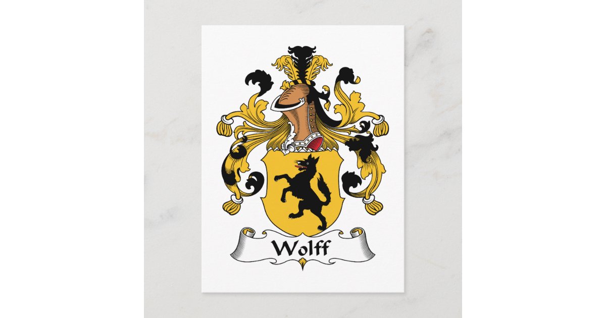 Wolff Family Crest Postcard | Zazzle