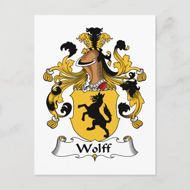 Wolff Family Crest Postcard | Zazzle