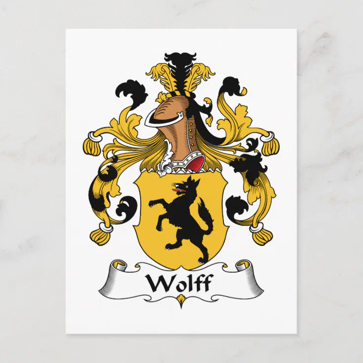 Wolff Family Crest Postcard | Zazzle