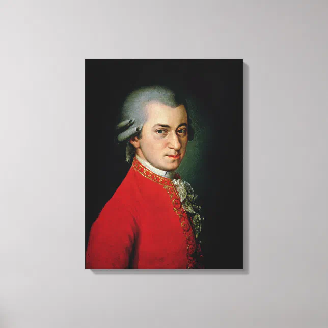 Wolfgang Amadeus Mozart, 1818 Canvas Print | Zazzle