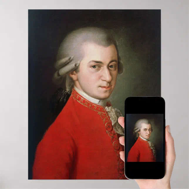 Wolfgang Amadeus Mozart 1819 - Barbara Krafft Poster | Zazzle