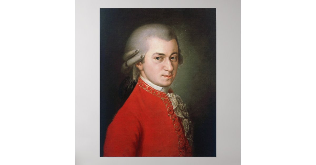 Wolfgang Amadeus Mozart 1819 - Barbara Krafft Poster | Zazzle.com