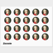 Wolfgang Amadeus Mozart Classic Round Sticker | Zazzle