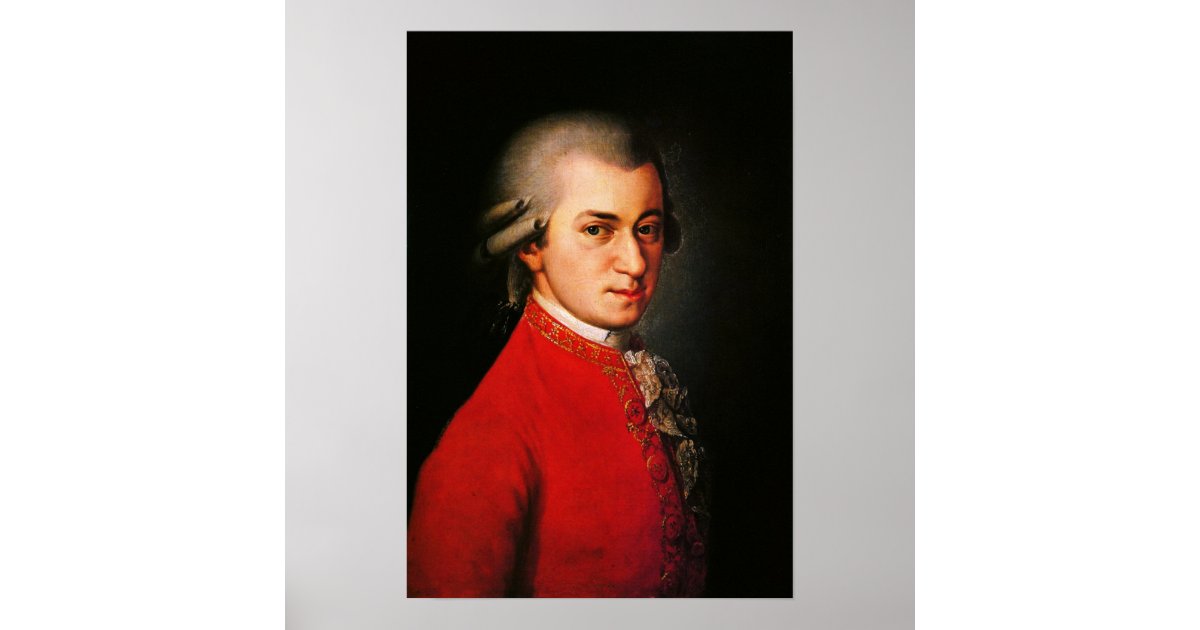 Wolfgang Amadeus Mozart portrait Poster | Zazzle
