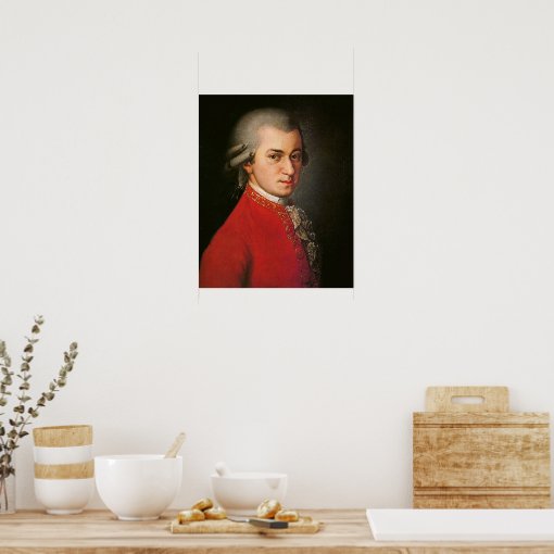 Wolfgang Amadeus Mozart Portrait Poster | Zazzle