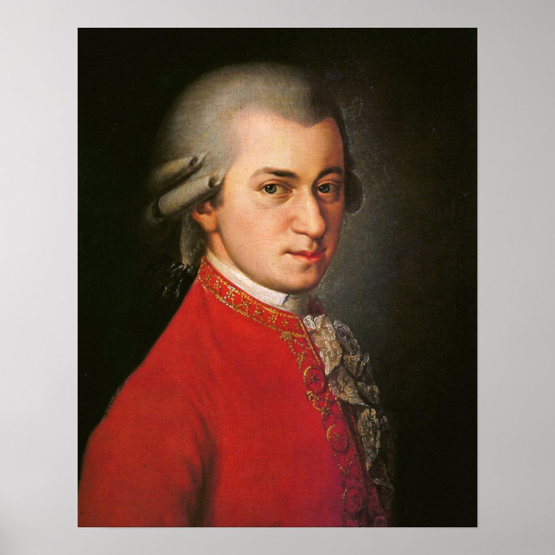 Wolfgang Amadeus Mozart Portrait Poster | Zazzle