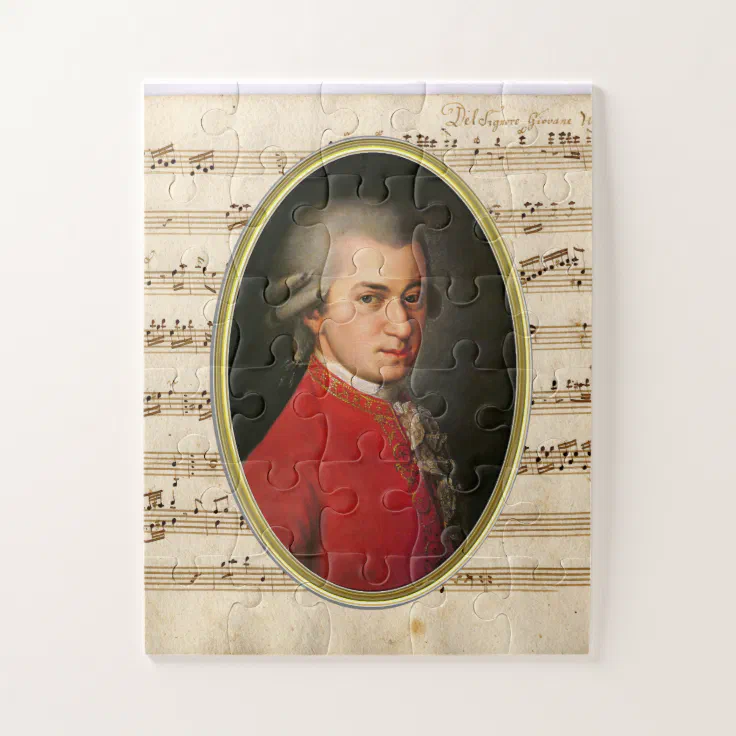 Wolfgang Amadeus Mozart Portrait Puzzle | Zazzle