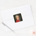 Wolfgang Amadeus Mozart Portrait Square Sticker | Zazzle