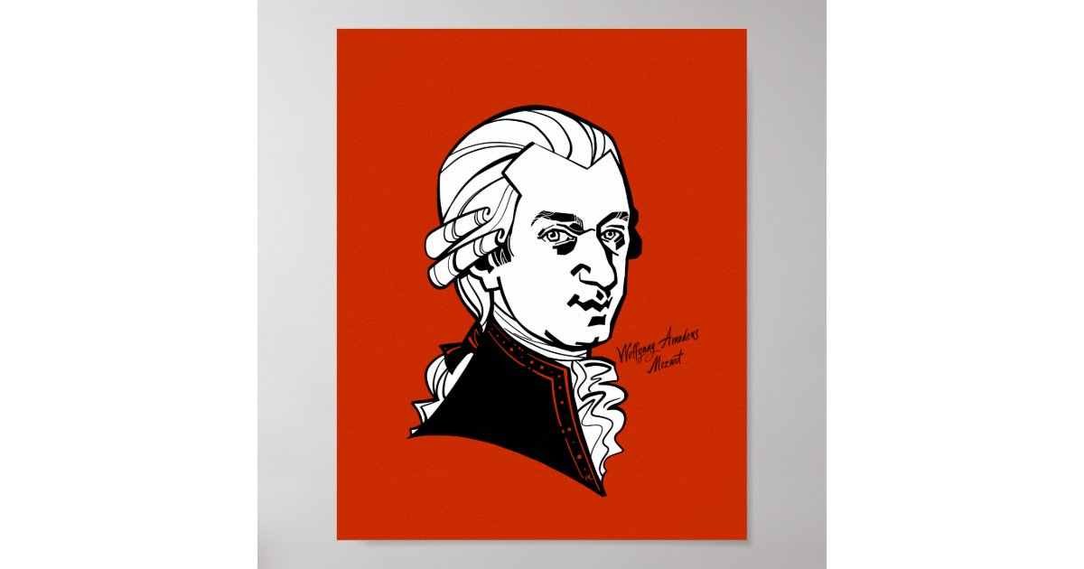 Wolfgang Amadeus Mozart Poster | Zazzle