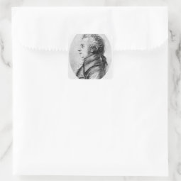Wolfgang Amadeus Mozart Square Sticker | Zazzle