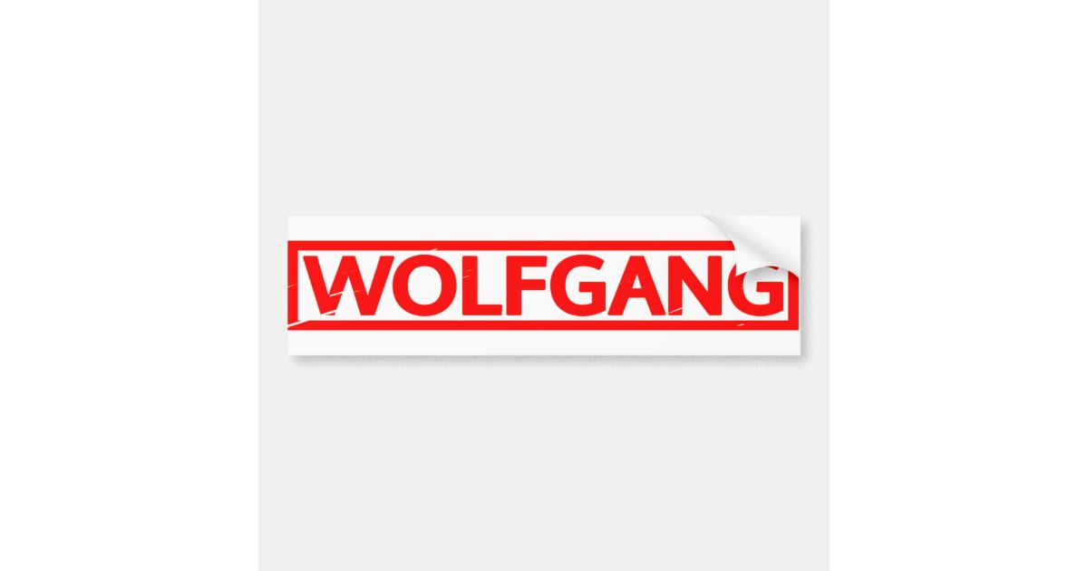 Wolfgang Stamp Bumper Sticker | Zazzle