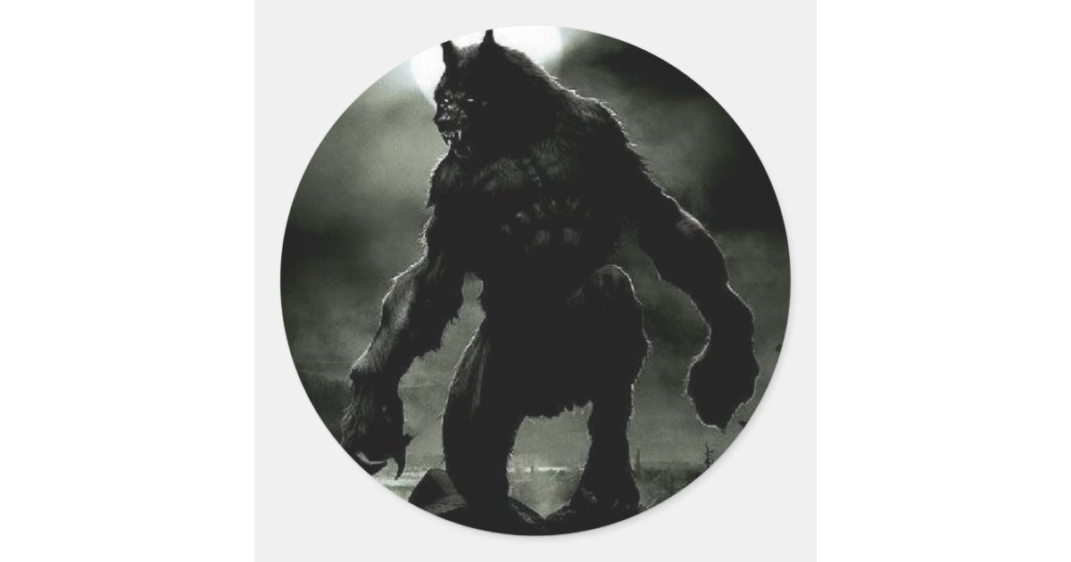 wolfman sticker1 classic round sticker | Zazzle