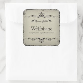 Wolfsbane Halloween Jar Sticker Label | Zazzle