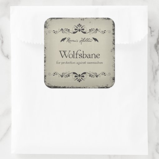 Wolfsbane Halloween Jar Sticker Label | Zazzle