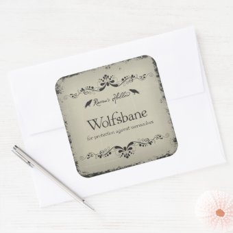 Wolfsbane Halloween Jar Sticker Label | Zazzle