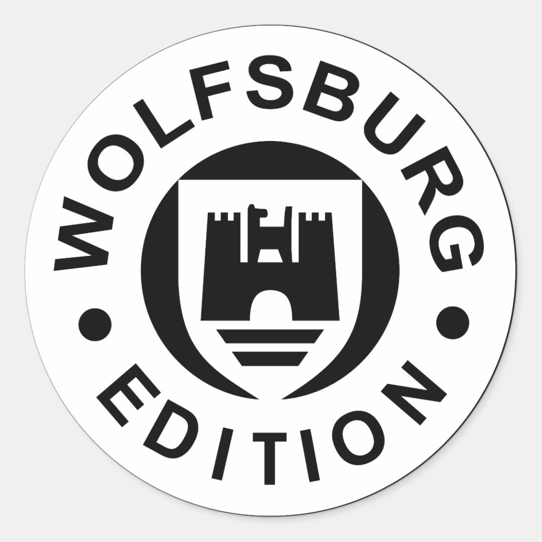 Wolfsburg Edition (black) Classic Round Sticker | Zazzle