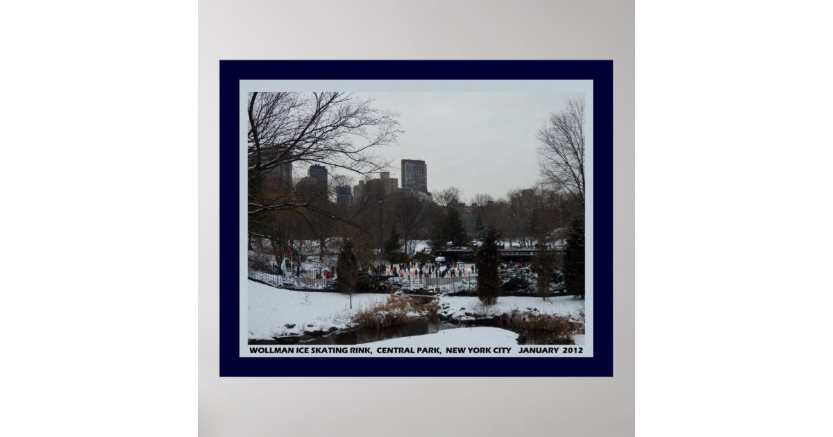 Wollman Ice Skating Rink, Central Park NYC Poster | Zazzle