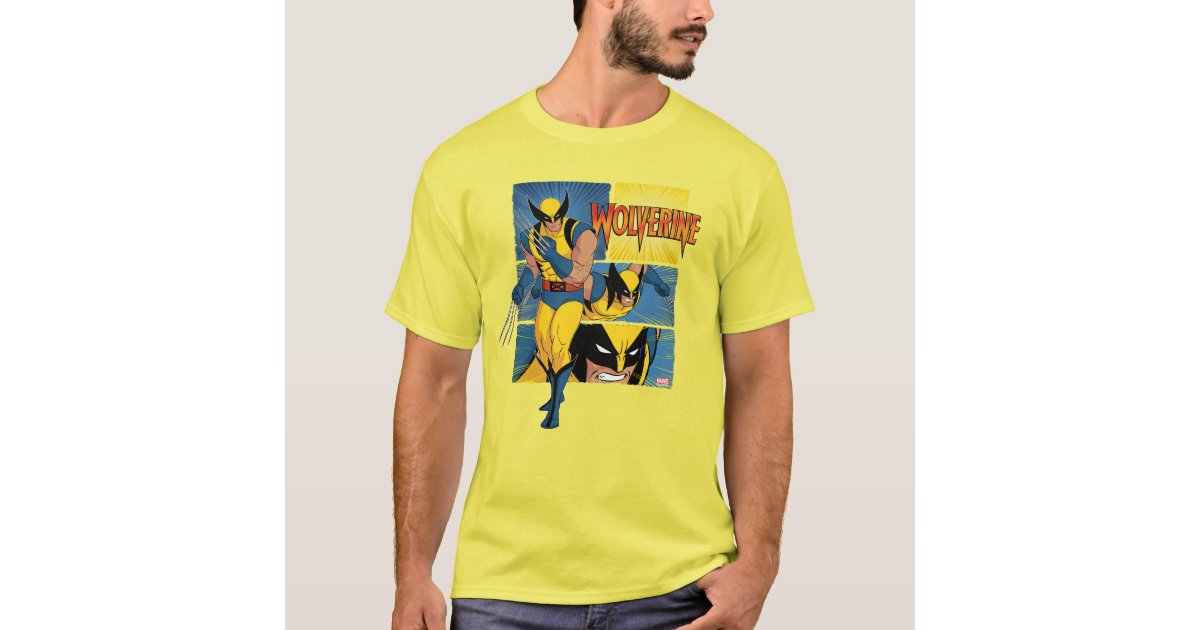 Wolverine Character Panel Graphic T-Shirt | Zazzle