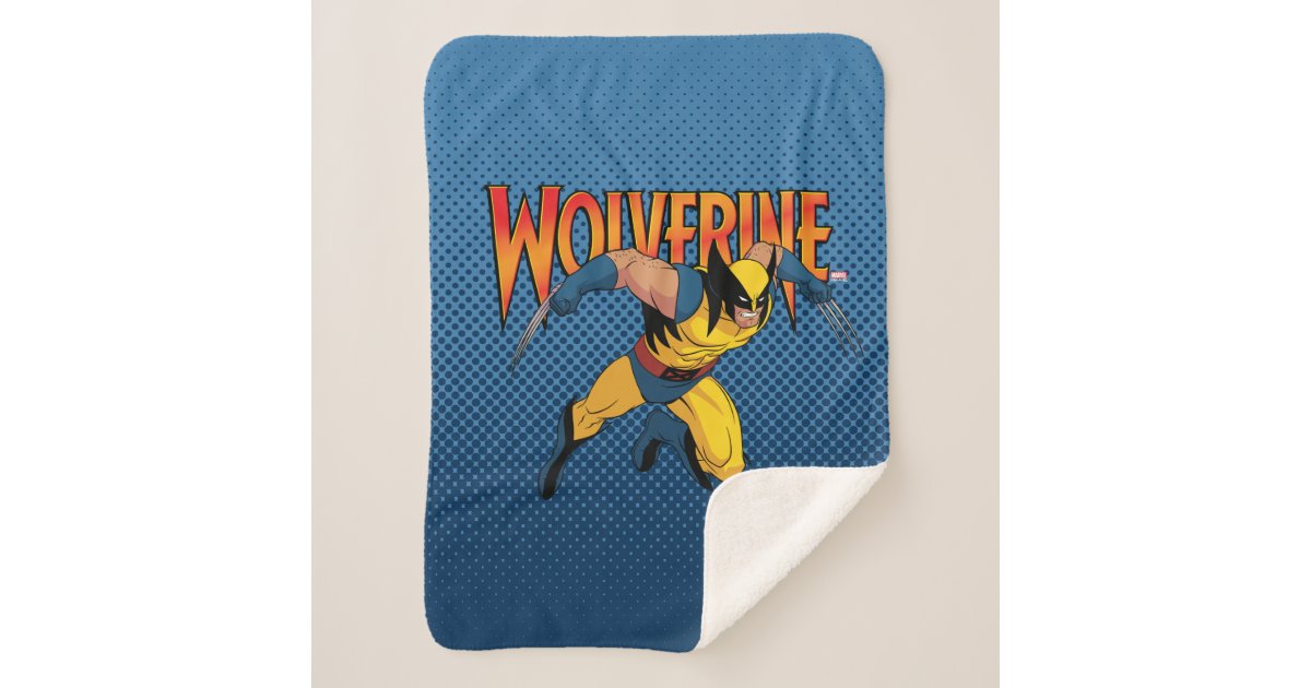 Wolverine Character Pose Sherpa Blanket | Zazzle