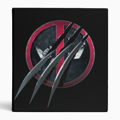 Wolverine Claws Slashing Deadpool Icon 3 Ring Binder | Zazzle