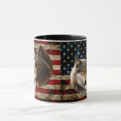 Wolves American Flag Mug | Zazzle