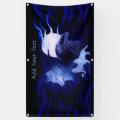 Wolves and Raven with full moon Banner | Zazzle