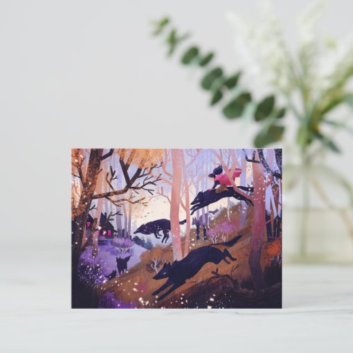 Wolves in the Forest Postcard | Zazzle