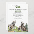 Wolves Wolf Cup Puppy Wild Birthday Invitation | Zazzle