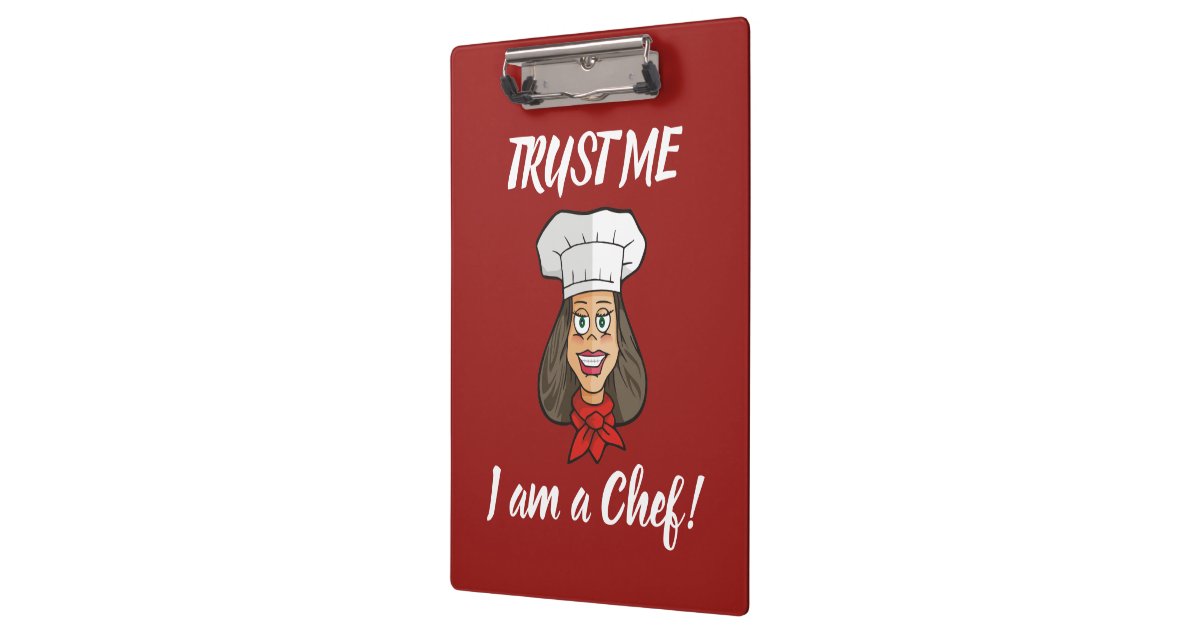 Woman Chef Clipboard | Zazzle