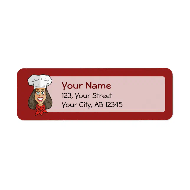 Woman Chef Label | Zazzle