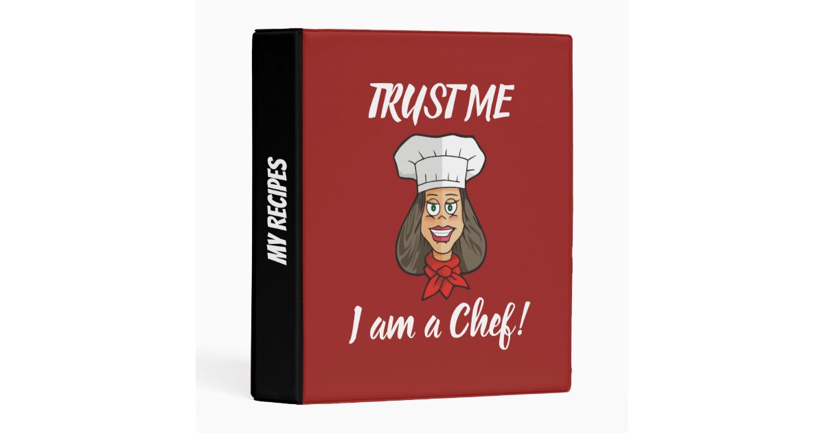 Woman Chef Mini Binder | Zazzle