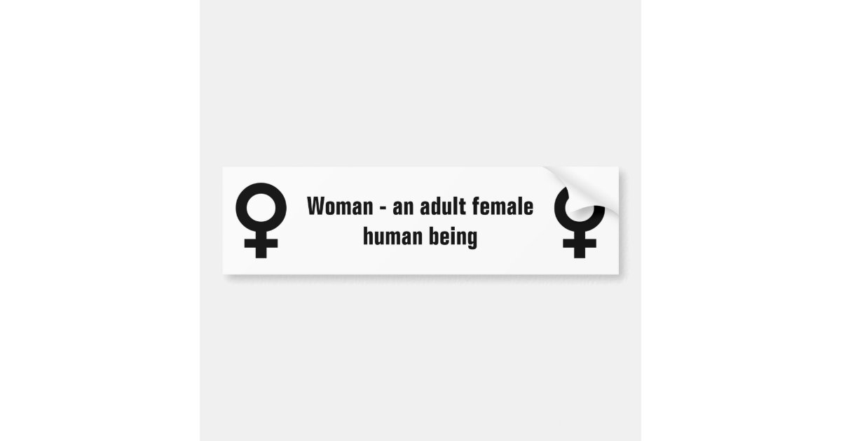 Woman definition bumper sticker | Zazzle