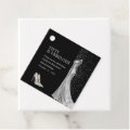 Woman Elegant Fabulous Silver Dress 50th Birthday Favor Tags | Zazzle