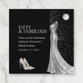 Woman Elegant Fabulous Silver Dress 50th Birthday Favor Tags | Zazzle