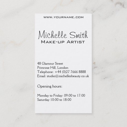 Woman face Makeup artist business card | Zazzle
