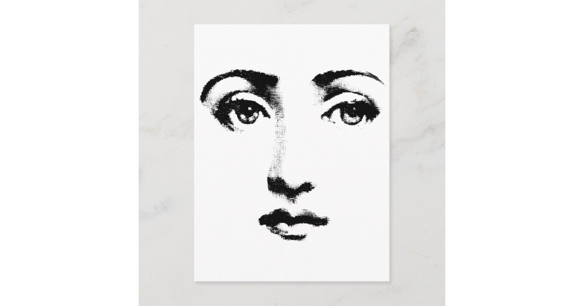 Woman face postcard | Zazzle