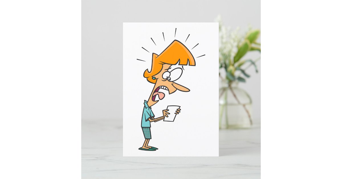 Woman Freaking Out Screaming Invitation | Zazzle