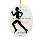 Woman Half Marathon Runner Ornament in Pink | Zazzle