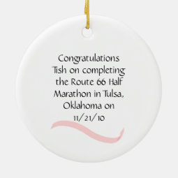 Woman Half Marathon Runner Ornament in Pink | Zazzle