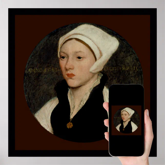 Woman in a White Coif by Holbein Canvas Print | Zazzle