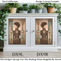 Woman in Black, Baroque Panels DX9L Decoupage Tissue Paper | Zazzle