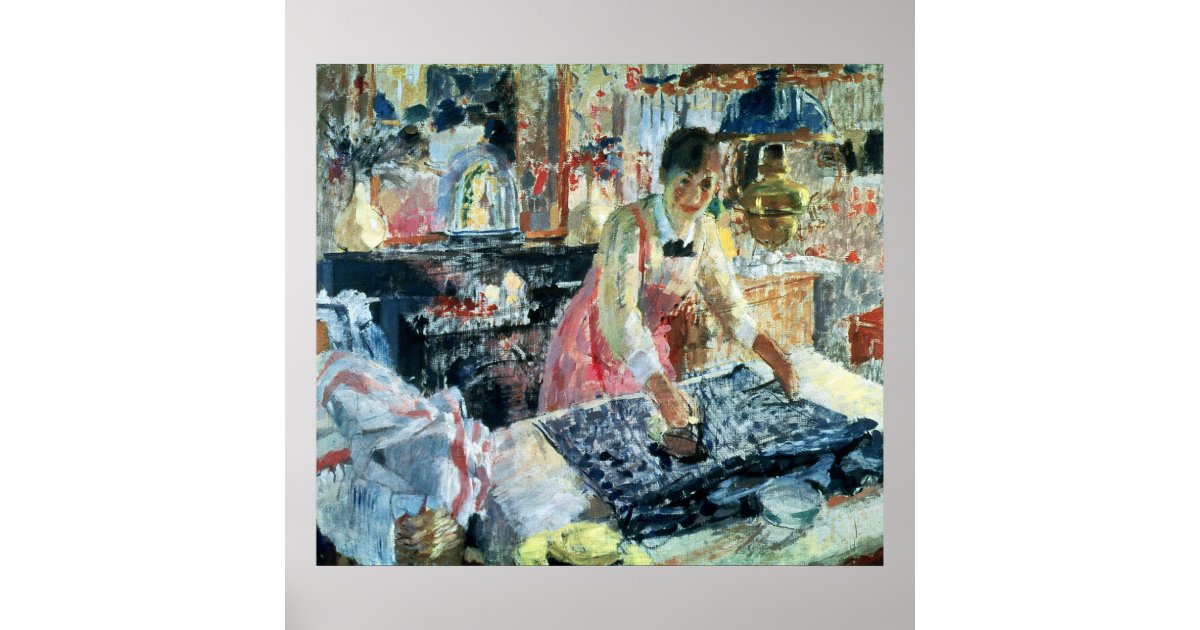 Woman Ironing, 1912 Poster | Zazzle