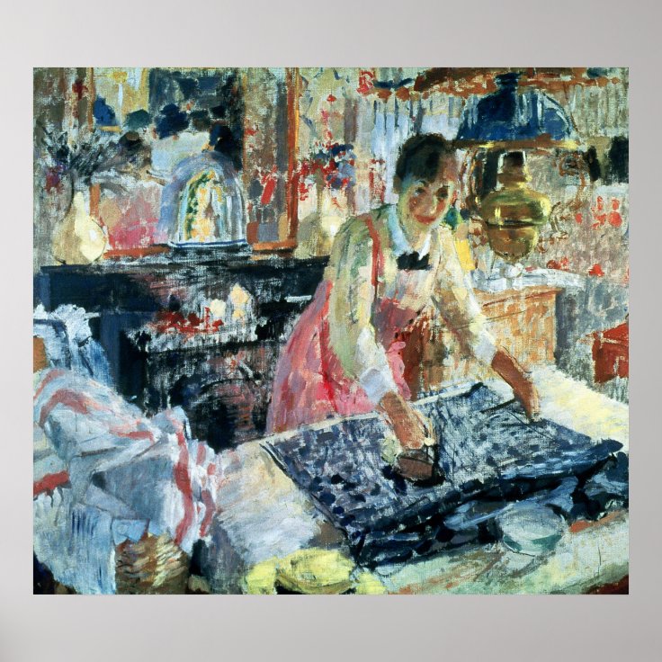 Woman Ironing, 1912 Poster | Zazzle