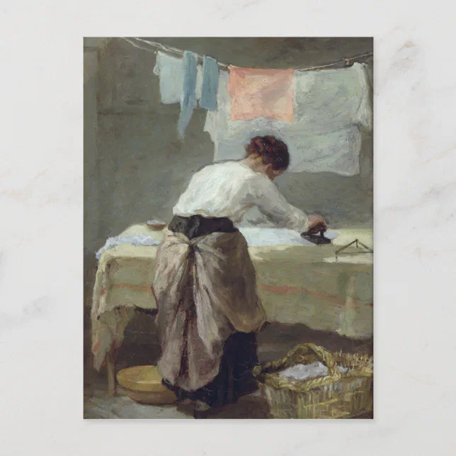 Woman Ironing Postcard | Zazzle