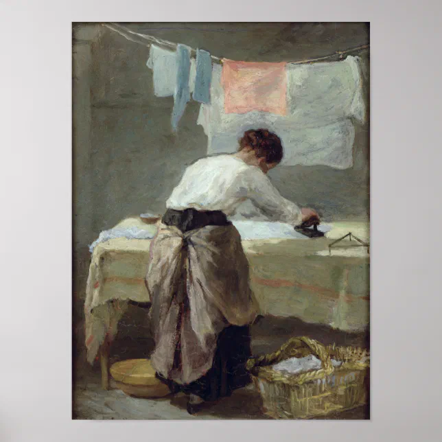 Woman Ironing Poster | Zazzle