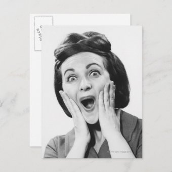 Woman Making Face Postcard | Zazzle