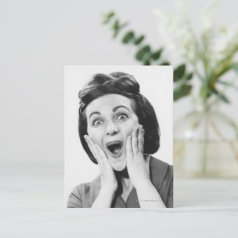 Woman Making Face Postcard | Zazzle