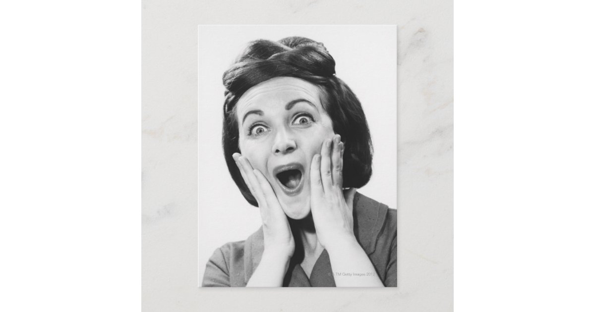 Woman Making Face Postcard | Zazzle