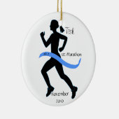 Woman Marathon Runner Ornament | Zazzle