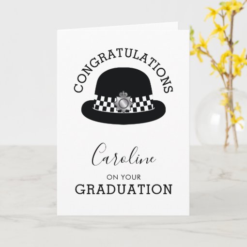 Woman Police Officer Graduation | Passing Out Card | Zazzle
